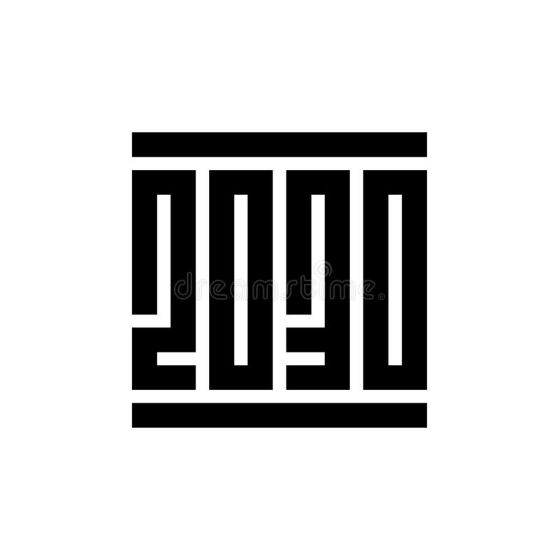 2030 Text Logo Design Template, Happy New Year Celebration Stock Vector ...