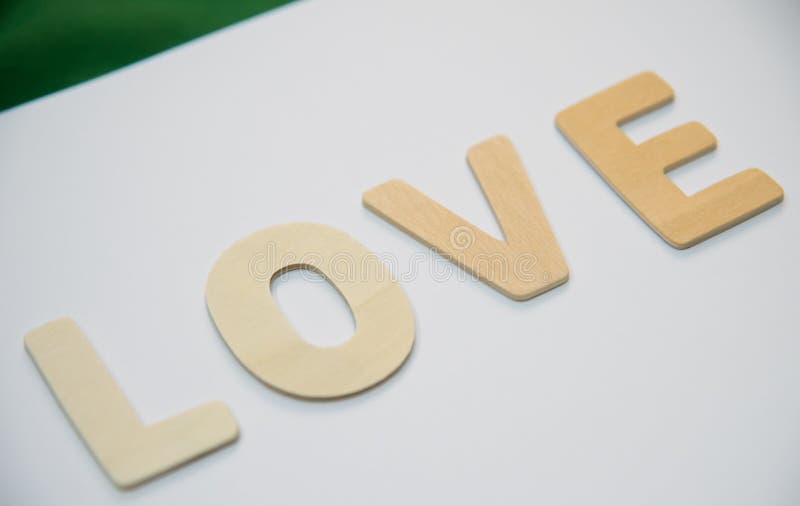Text LOVE on White Background Stock Photo - Image of abstract, couple ...