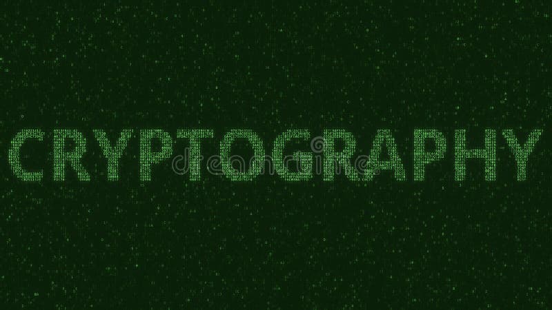 Cryptography Text Consisting Of Many Symbols On Computer Monitor 3d Rendering Stock
