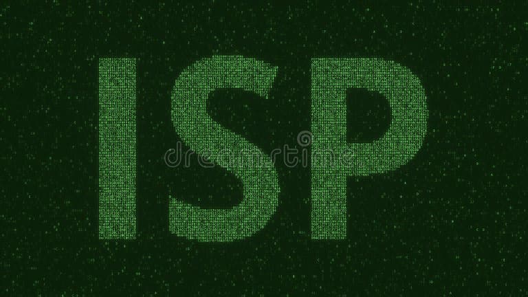 ISP or Internet Service Provider Text Made with Many Symbols on ...