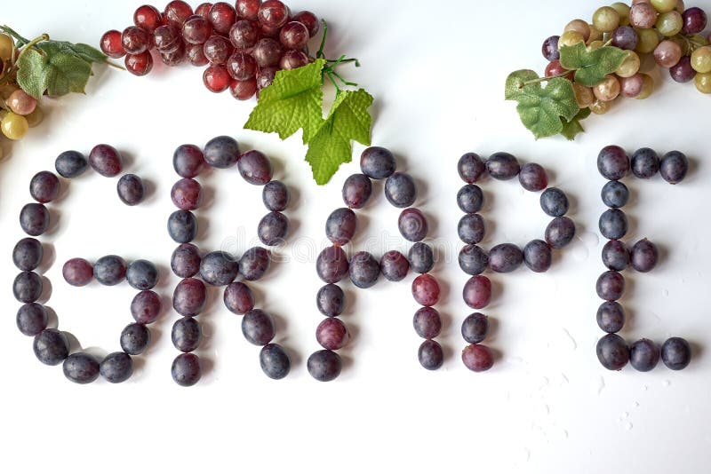 Text Made from Fresh Grapes Stock Image - Image of autumn, foodie ...