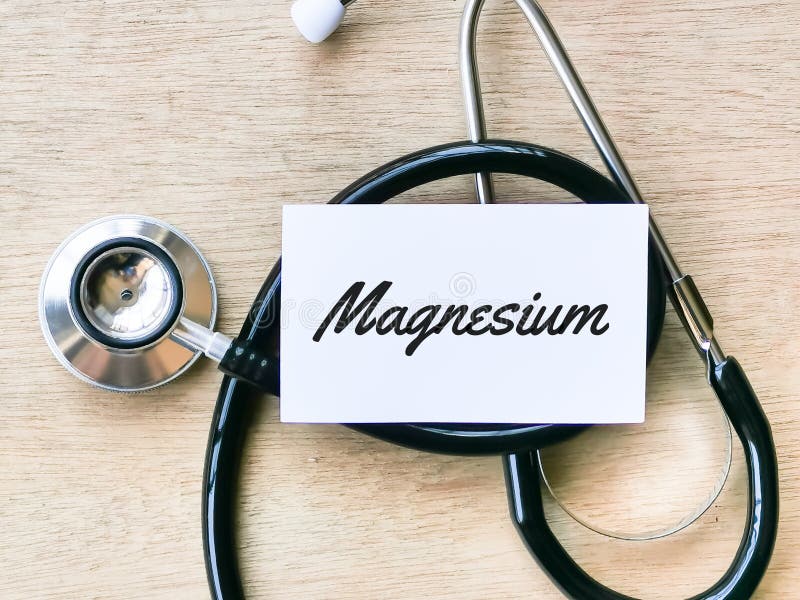 Text Magnesium Written on White Card Stock Image - Image of chemical ...