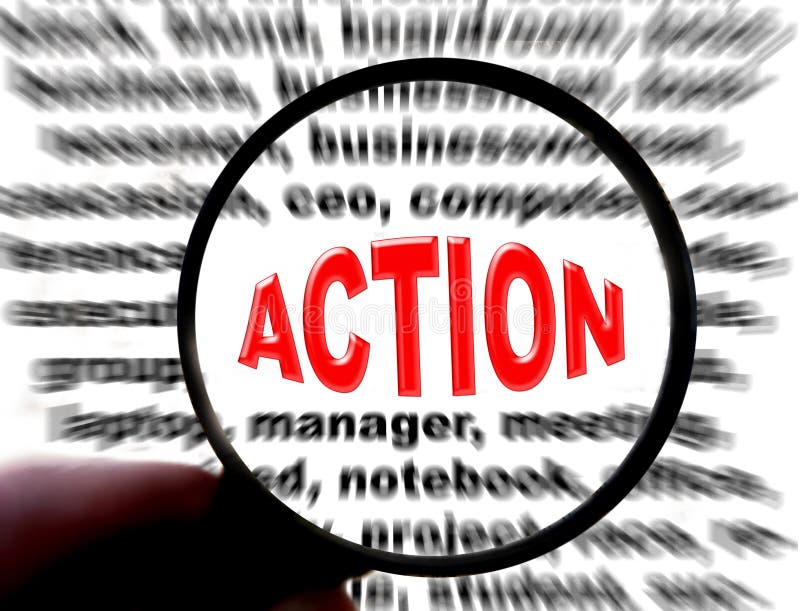 Text with magnifying glass stock illustration. Illustration of ...