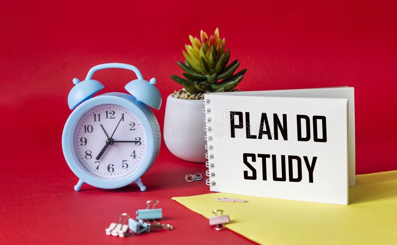 Text Mark Showing the PLAN DO STUDY Text. Stock Image - Image of alarm ...