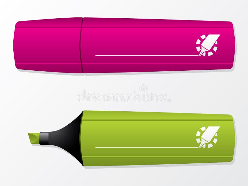 Text Markers in Different Colors Stock Vector - Illustration of present ...