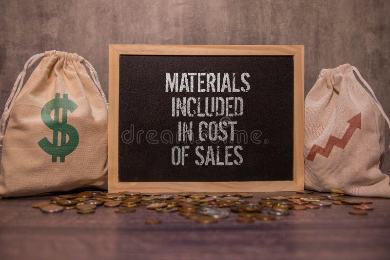 Text Materials Included in Cost of Sales on White Paper Stock Photo ...