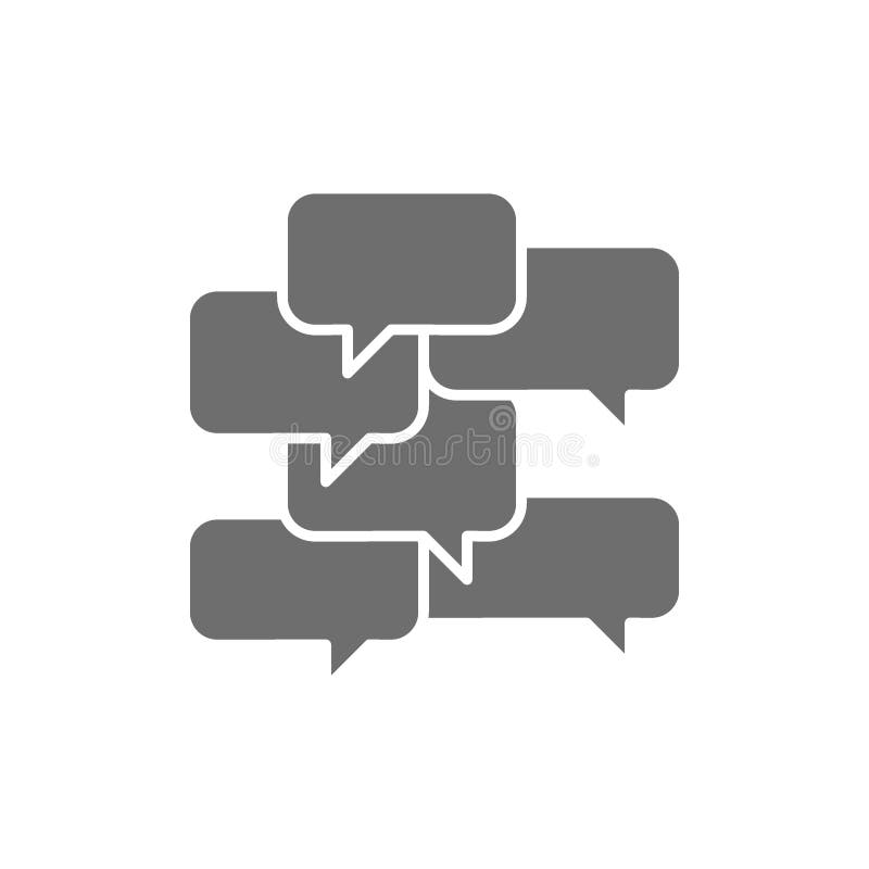 Simple Grey Chat Bubbles Stock Illustrations – 60 Simple Grey Chat ...