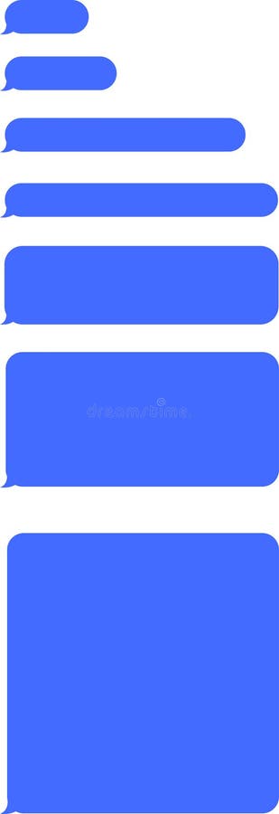 Text Message Bubbles Expanding in Length, Illustrating a Conversation ...