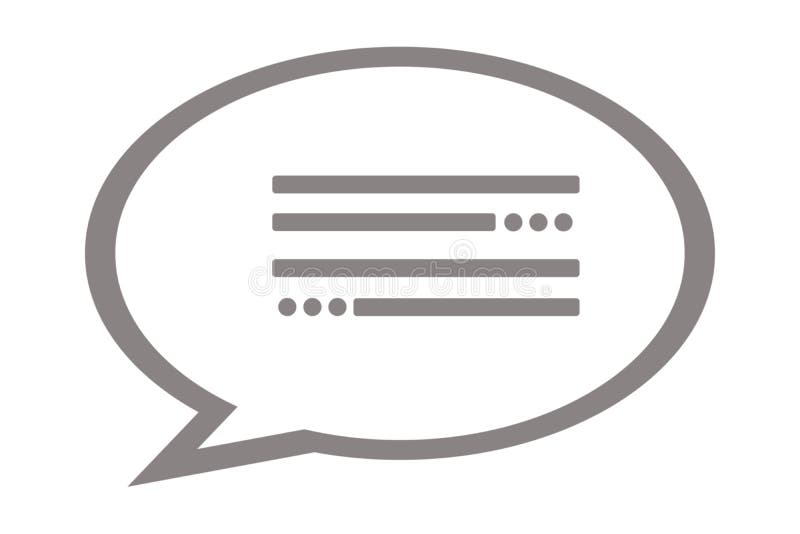 Text Message Chat Icon. Speech Bubble with Text Lines. Comment Icon ...