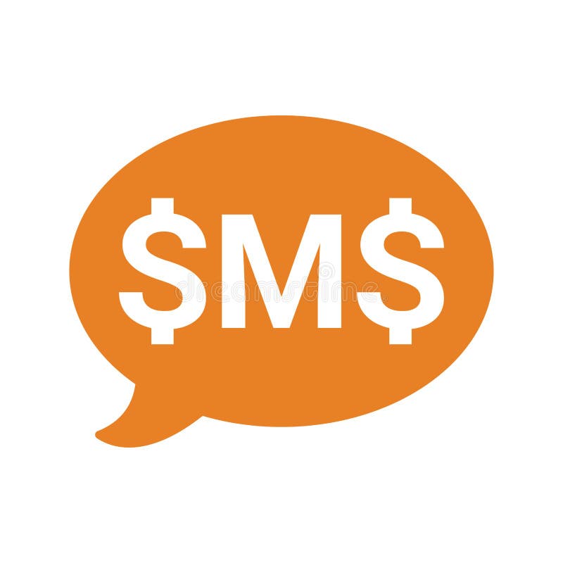 Text Message, Communication, Sms Icon. Orange Color Vector EPS Stock ...