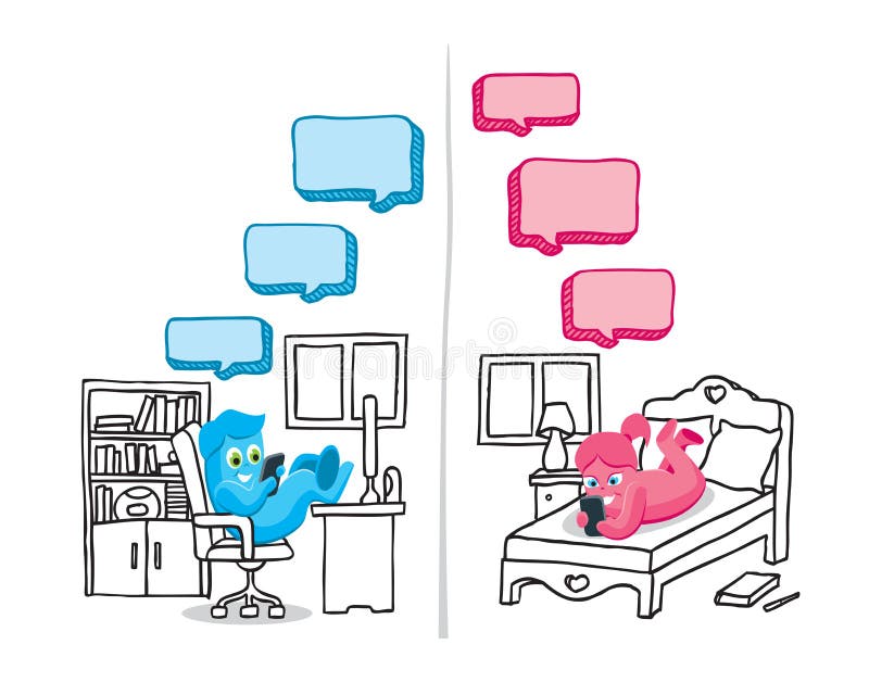 Text message conversation stock vector. Illustration of design - 55299291