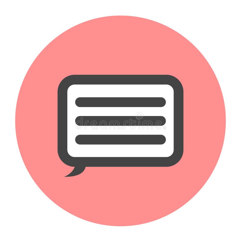 Text message icon stock vector. Illustration of simple - 185071746