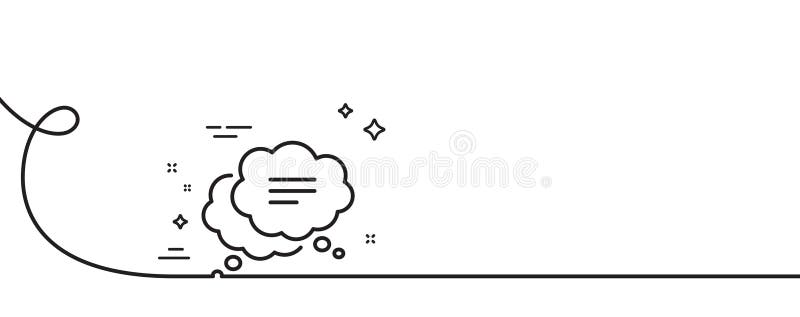 Text Message Line Icon. Chat Comment Sign. Comic Speech Bubble ...