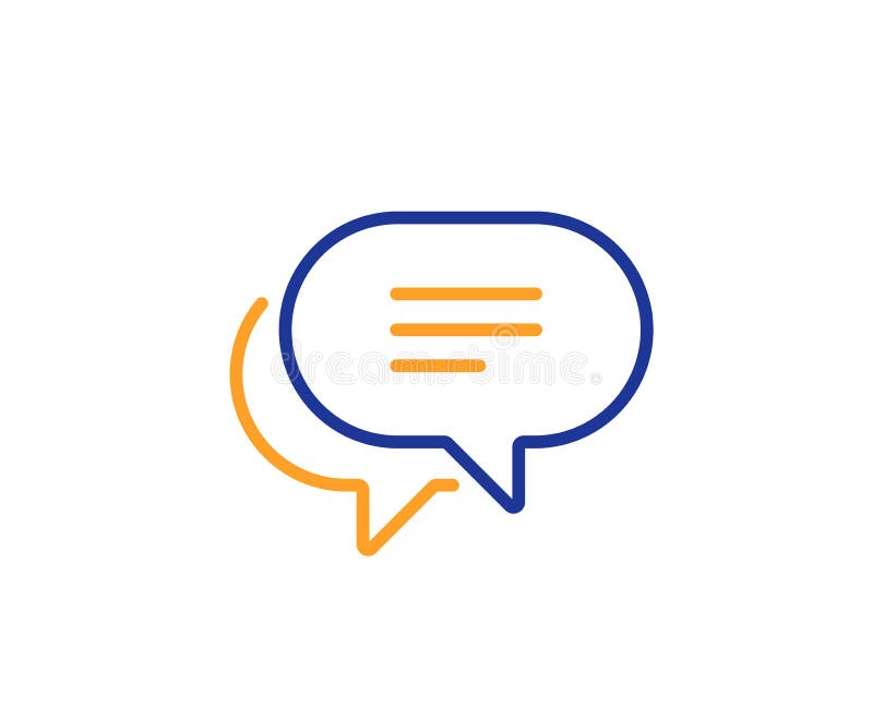 Text Message Line Icon. Chat Comment Sign. Speech Bubble. Vector Stock ...