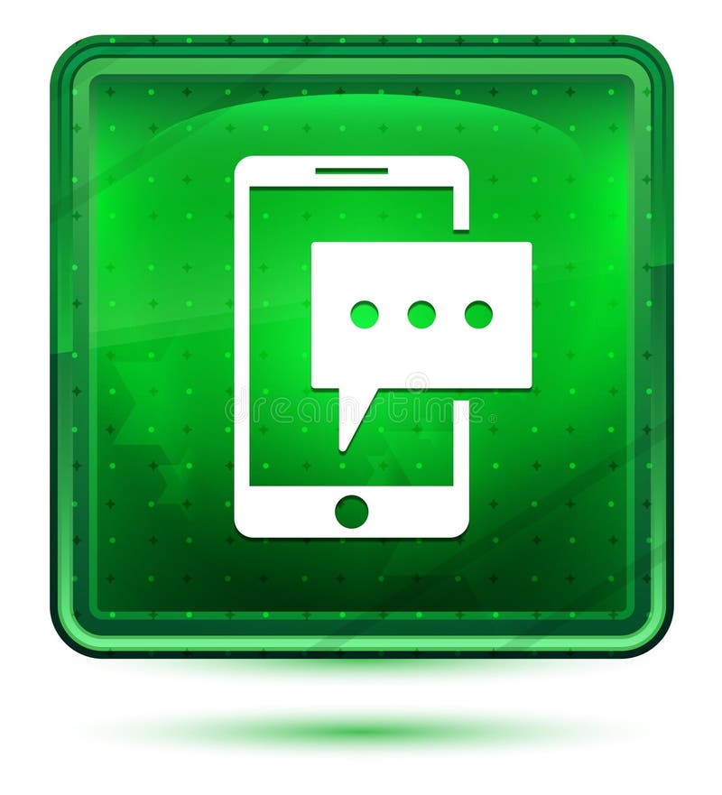 Text Message Phone Icon Flat Black Round Button Vector Illustration ...