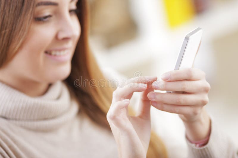 Text Messaging stock photo. Image of girl, mail, smiling - 28681626
