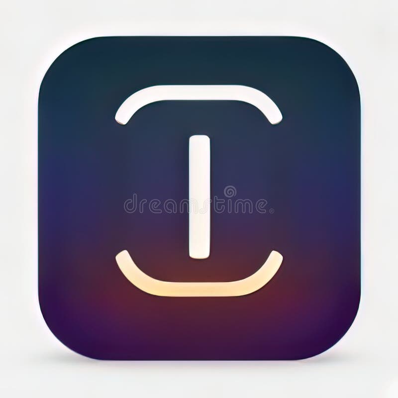 Text Messaging Software App Icon. Generative AI. Stock Illustration ...