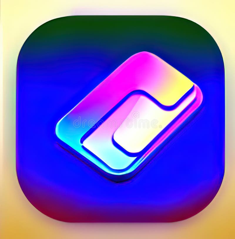 Text Messaging Software App Style Icon. Generative AI. Stock ...