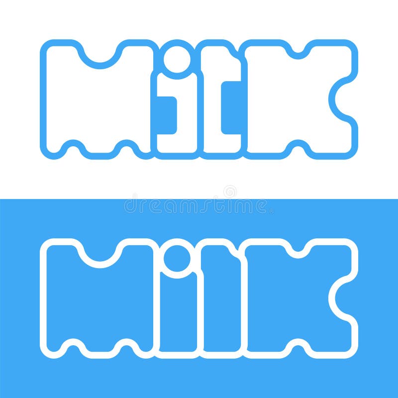 Text milk, product logo. stock vector. Illustration of milk - 113014342