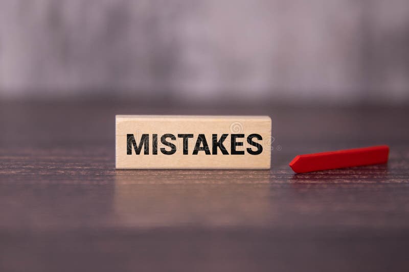 Text Mistakes Appearing Behind Torn Brown Paper Stock Photo - Image of ...