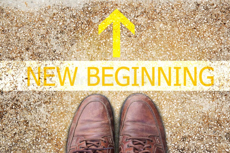 Text for NEW BEGINNING stock image. Image of beginning - 78225611