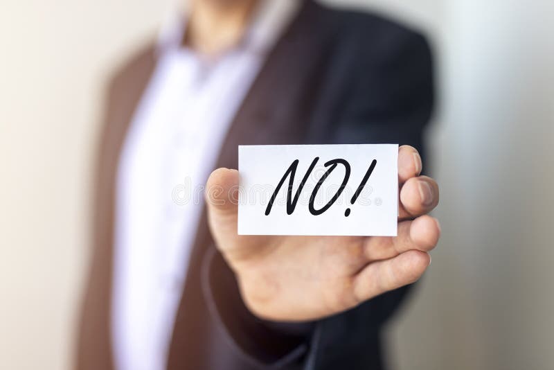 Text No. Negative Answer Concept Stock Photo - Image of blankness, deny ...