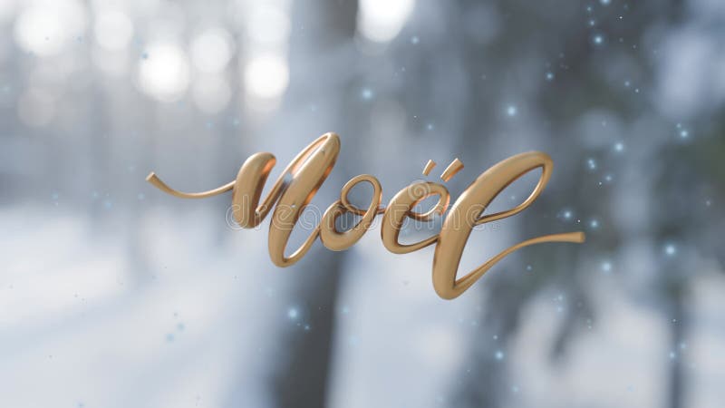 Text Noel in gold. stock video. Video of animation, luxury - 350659725