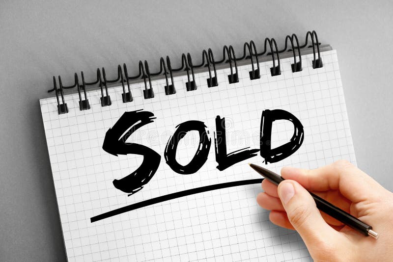 Text Note - Sold, Business Concept on Notepad Stock Photo - Image of ...