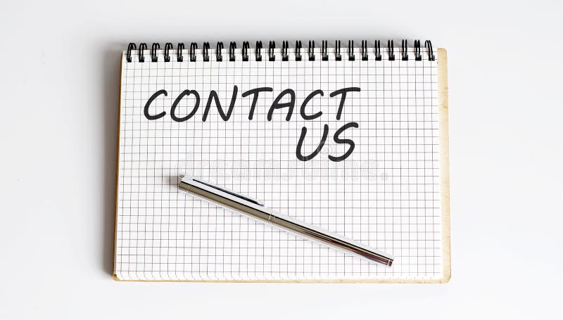 Text On Notepad CONTACT US . Business Concept Stock Photo - Image of ...