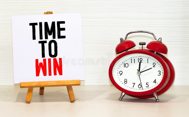 Text on Notepad Time To Win. Business Concept Stock Photo - Image of ...