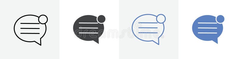 Text Notification Icon Vector Set Use for Web Ui or App Stock Vector ...