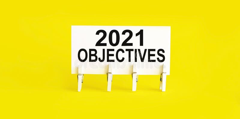 Goals and Objectives Text on White Paper on the Light Background with ...