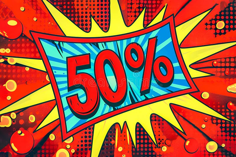 Text 50 OFF on Red Background Stock Photo - Image of clearance, bold ...