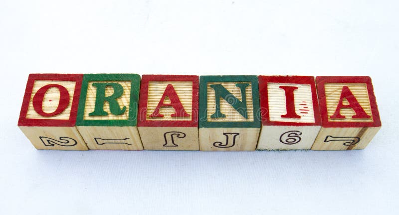 The Text Orania Visually Displayed Stock Image - Image of analogy ...