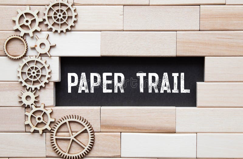 Text Paper Trail on White Paper, Business Concept Stock Photo - Image ...