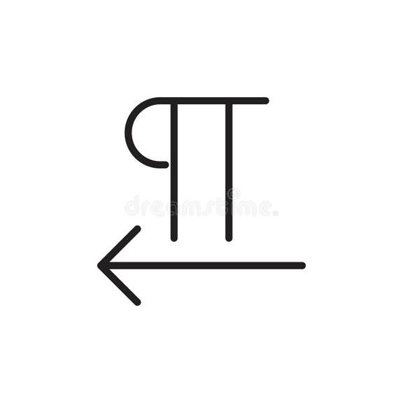 Text Paragraph Left Icon Flat Line Illustration Stock Vector ...