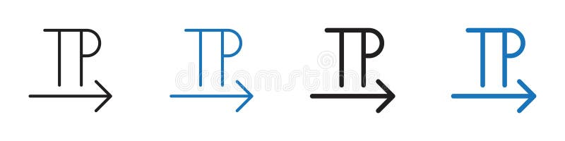 Text Paragraph Right Icon Linear Graphics Set Vector in Black Stock ...