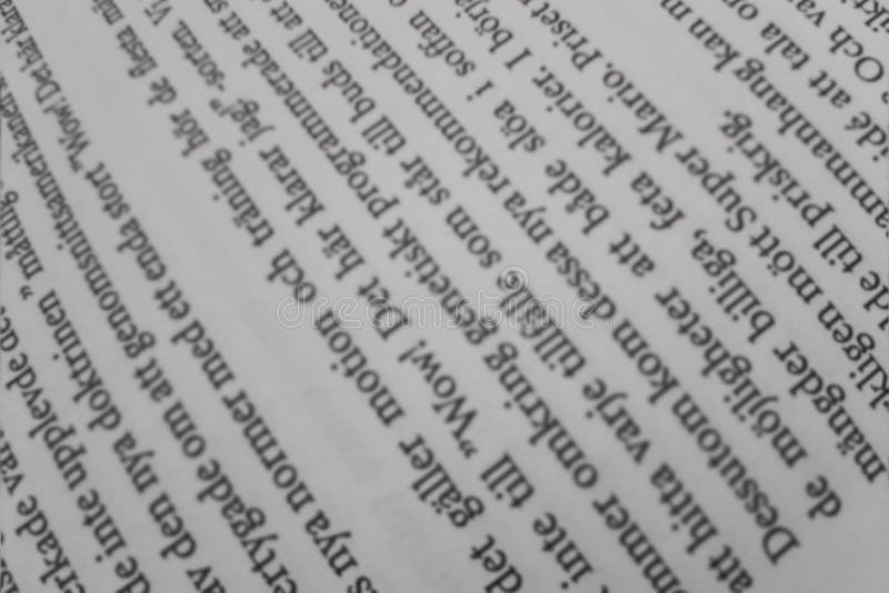 Text Part of the Book Page Background with Letters Blurred Stock Photo ...