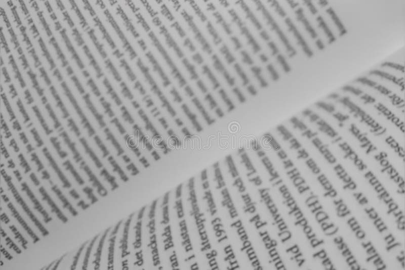 Text Part of the Book Page Background with Letters Blurred Stock Photo ...