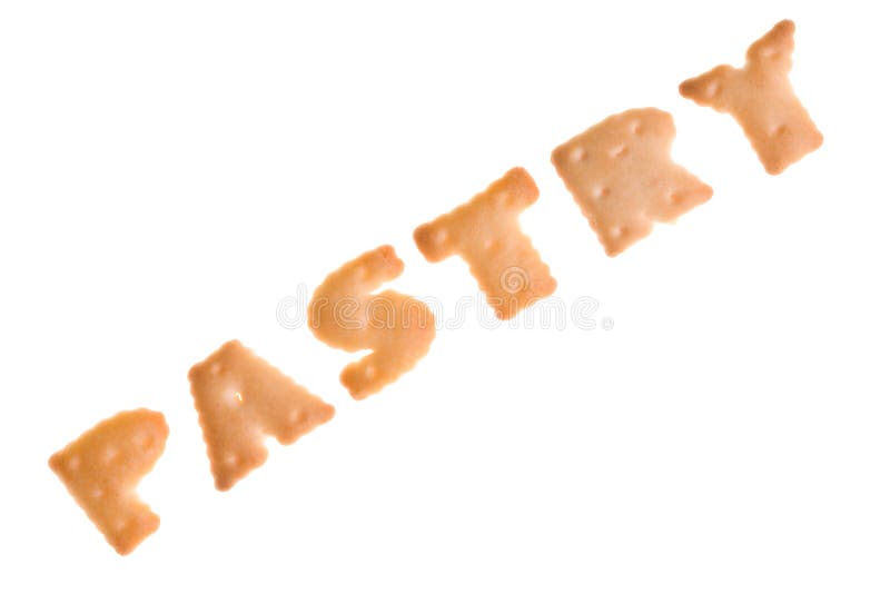 Text PASTRY from cookies stock photo. Image of letter - 10815692