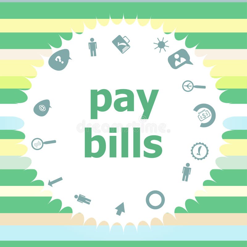 Text Pay Bill . Business Concept . Infographics Icon Set Stock ...