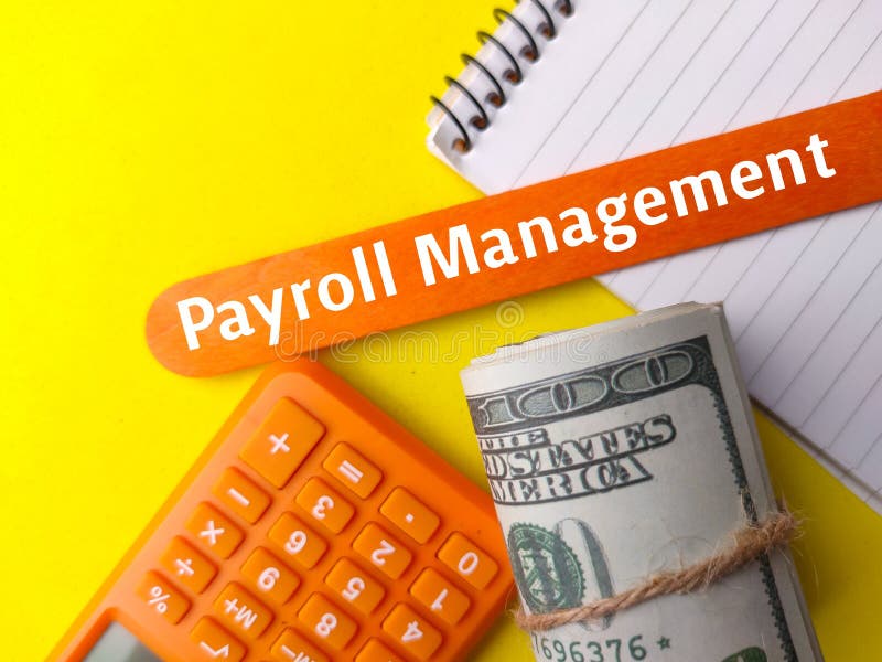 Text Payroll Management on Yellow Background Stock Image - Image of ...