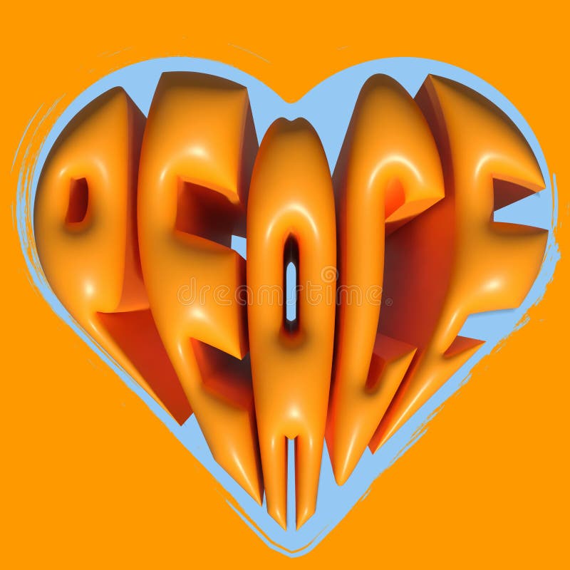 Text PEACE 3d Style.Vector Bright Illustration Stock Vector ...