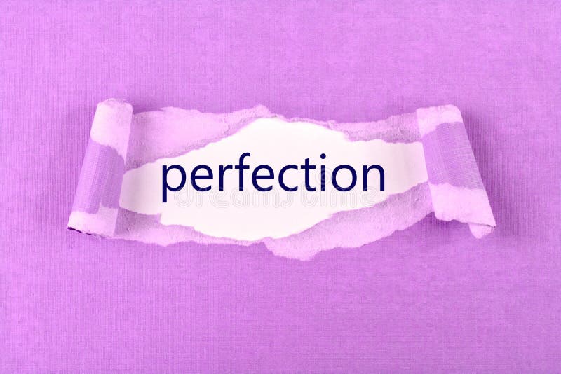 Perfection Text on Torn Paper Stock Image - Image of conception ...