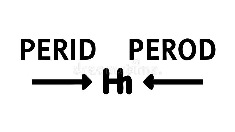 Text Period Identifier Icon Vector Illustration with Arrows, Vector ...