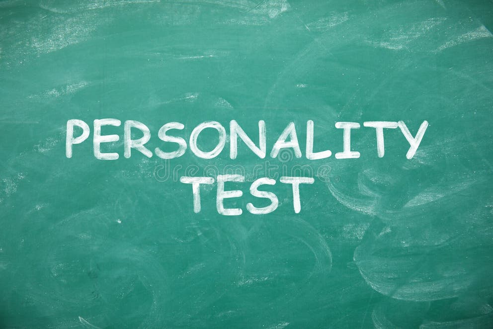 Text Personality Test Written on Green Chalkboard Stock Photo - Image ...