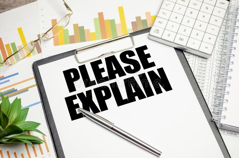 Text PLEASE EXPLAIN Concept on Chart Background Stock Image - Image of ...