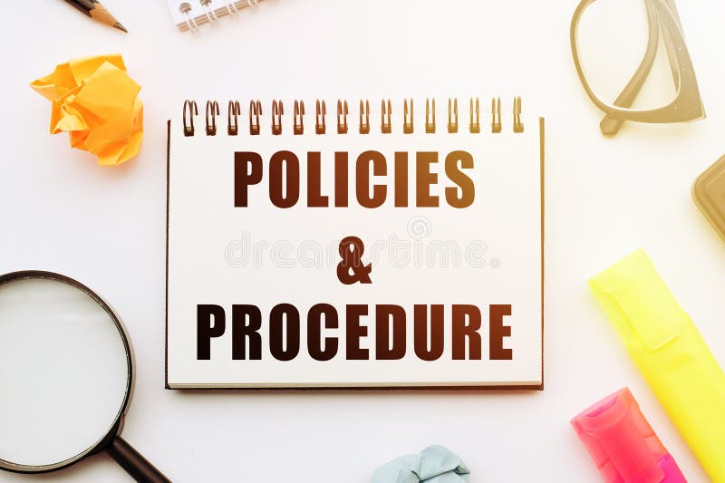 Policies and Procedure Documents for Business Stock Image - Image of ...