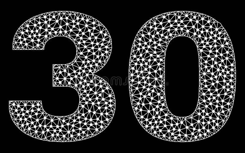Number Thirty Black Dots Stock Illustrations – 23 Number Thirty Black ...