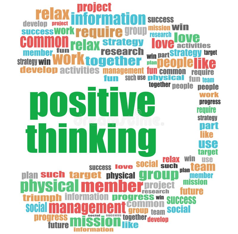 Word Cloud - Positive Thinking Stock Vector - Illustration of unity ...